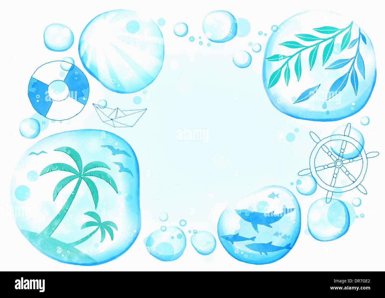 Illustration featuring blue space Cut Out Stock Images & Pictures - Alamy