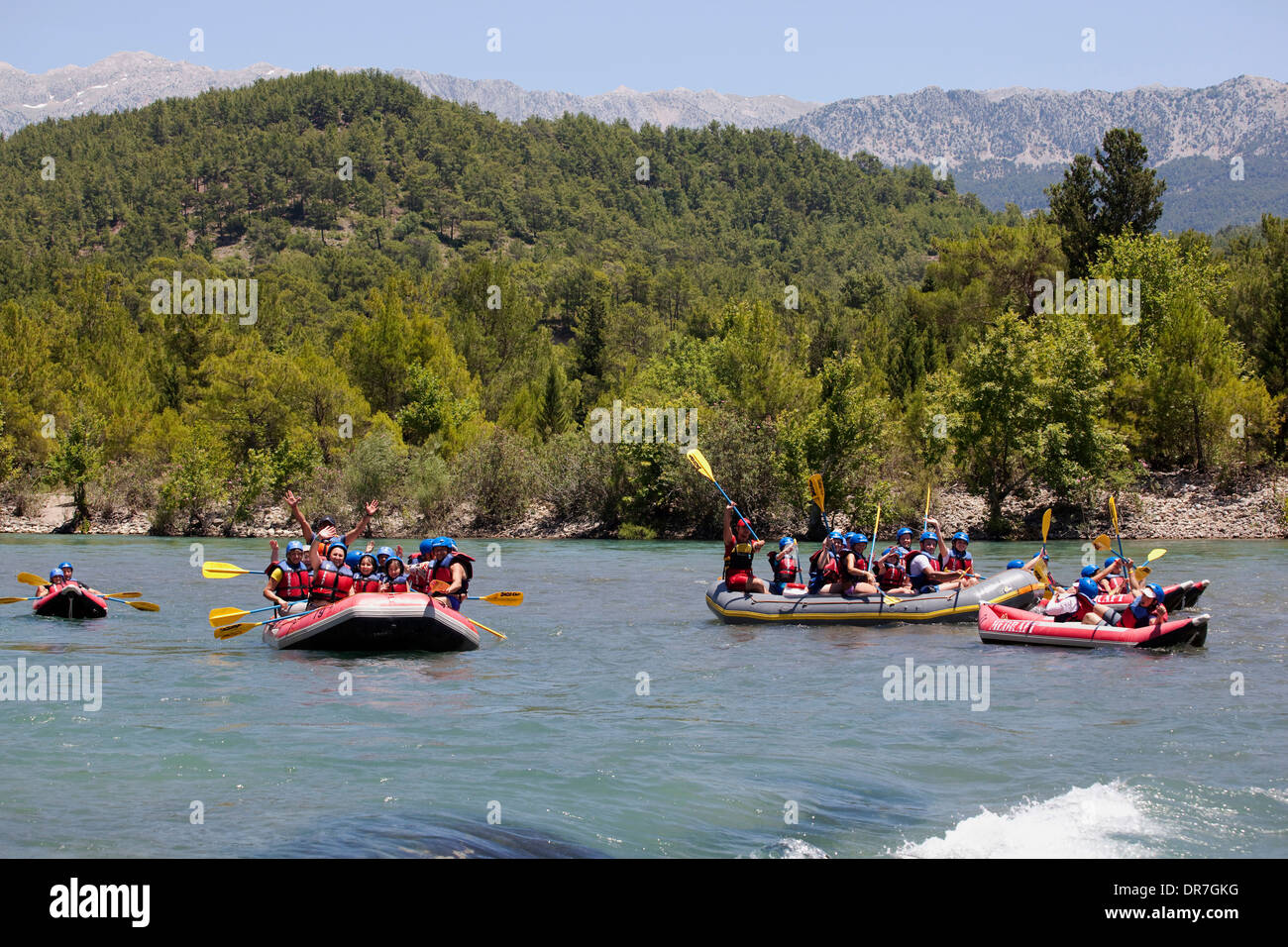 Rafting in Köprülü Kanyon River Antalya Turkey Stock Photo - Alamy