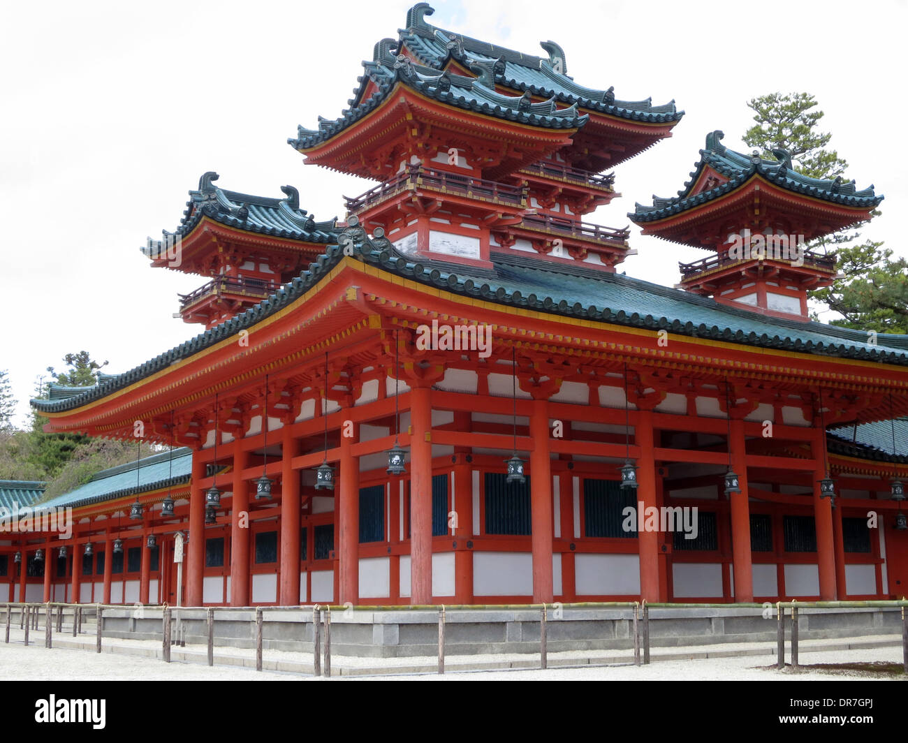 Kyoto, Japan. 21st April, 2013. View of a building of the Heian Shrine ...