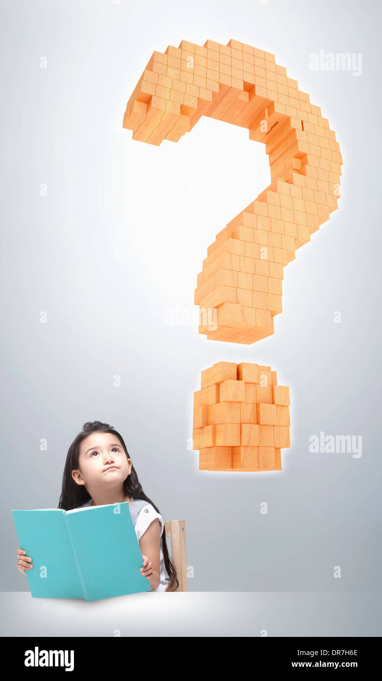 3d girl question mark hi-res stock photography and images - Alamy