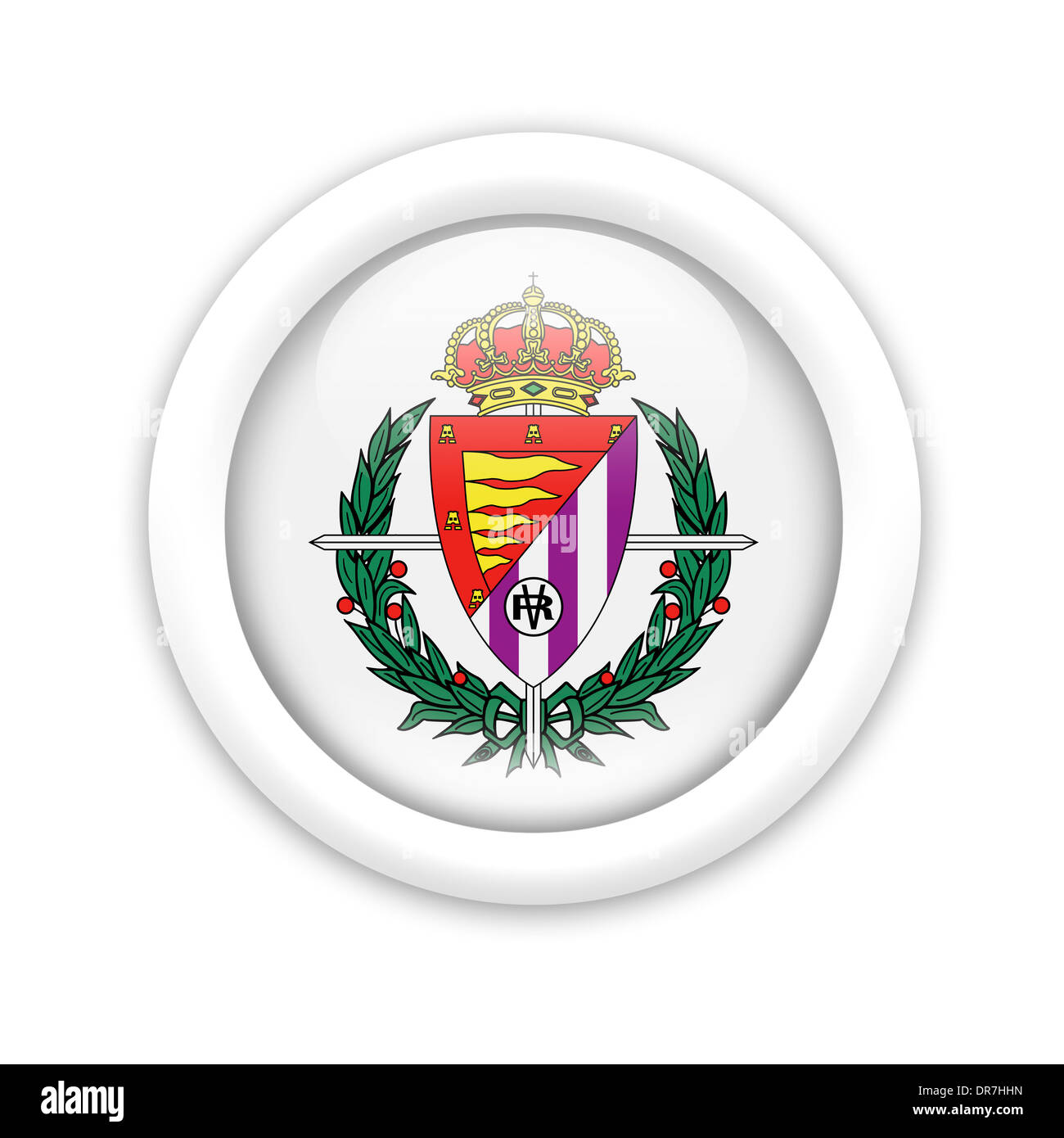 Real Valladolid logo flag icon symbol emblem Stock Photo - Alamy