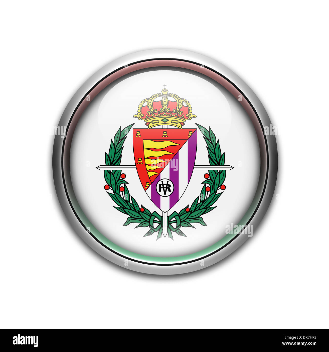 Real Valladolid logo flag icon symbol emblem Stock Photo - Alamy