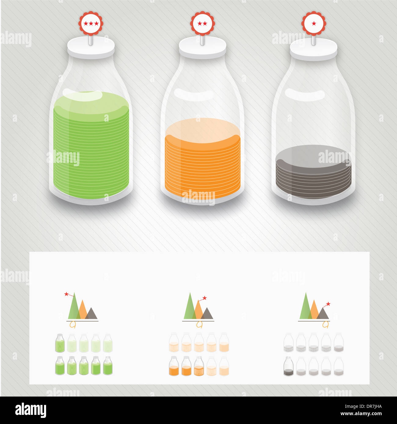 illustration of diagram featuring bottles Stock Photo - Alamy