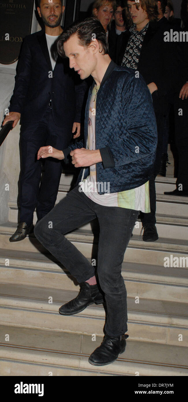 Matt Smith Esquire Menswear Fashion Collection Party held at the Corinthia Hotel - Outside ...