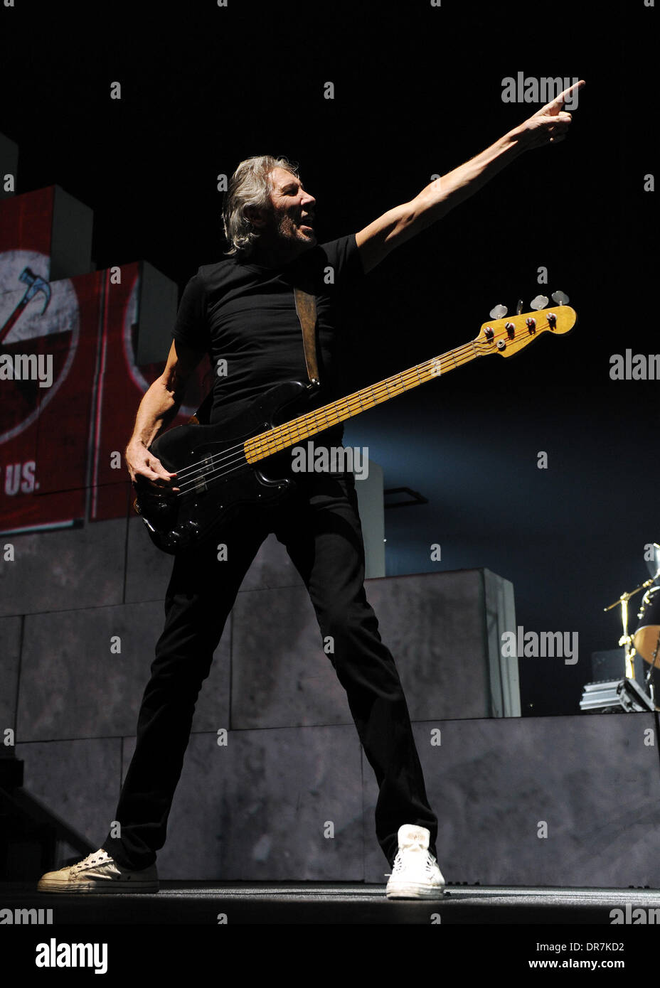 Roger Waters performing 'The Wall Live' at the Bank Atlantic Center ...