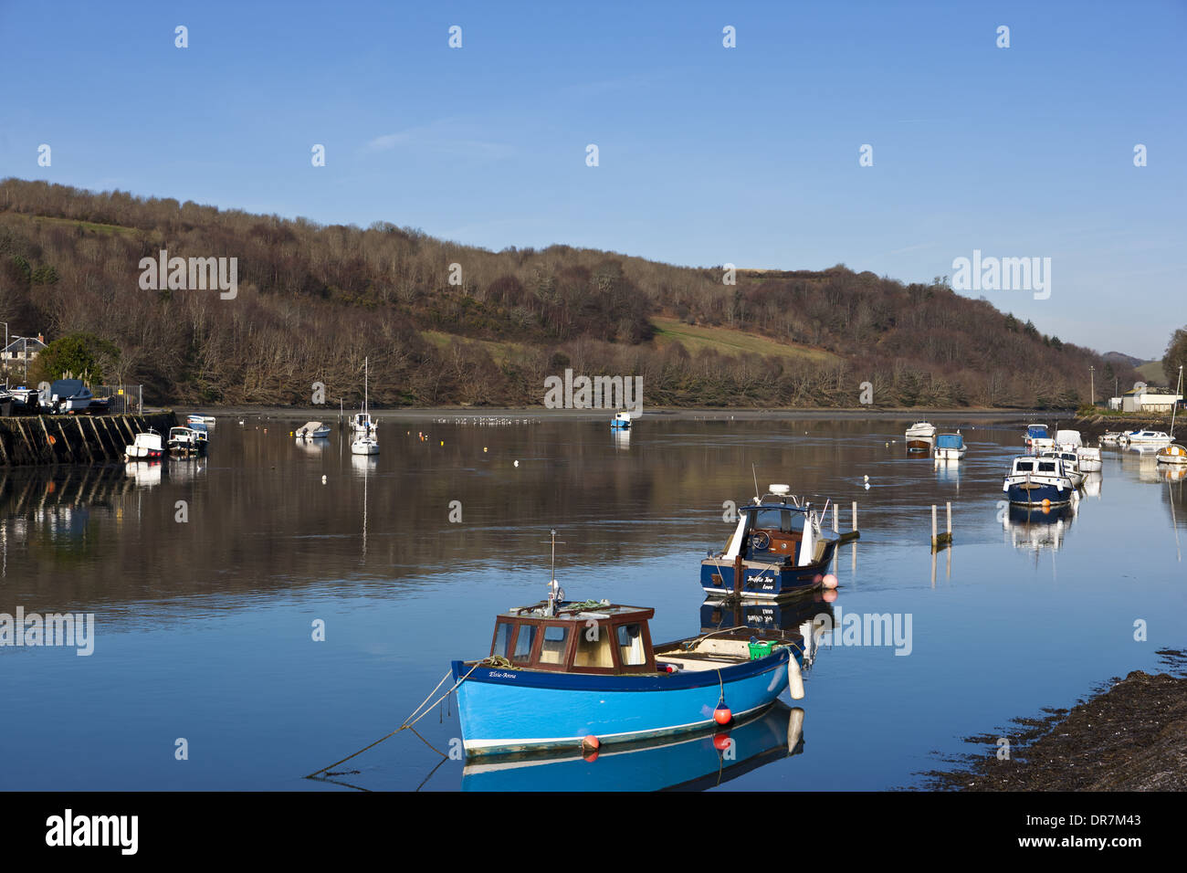 Boats on the River, Looe, Cornwall Stock Photo - Alamy