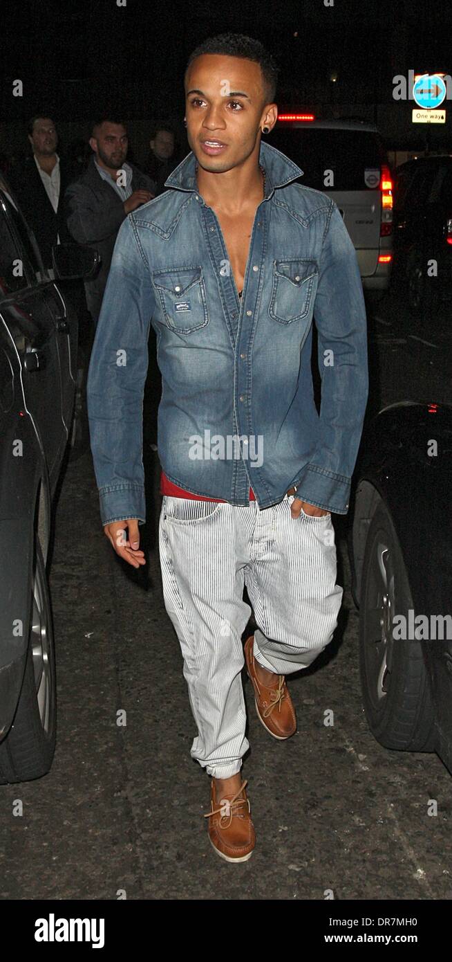 Aston Merrygold JLS are seen leaving the Rose Club London, England - 16 ...
