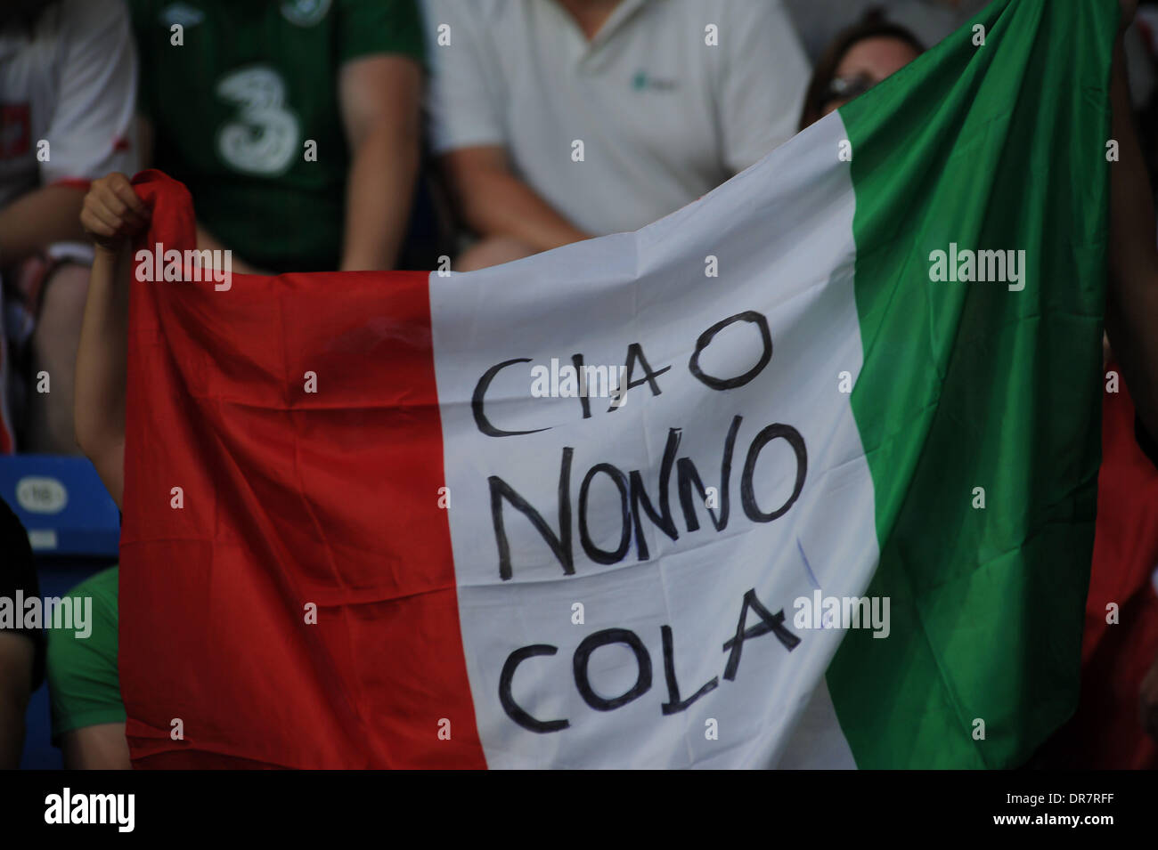 Atmosphere Italian and Irish fans attending the European Championship ...