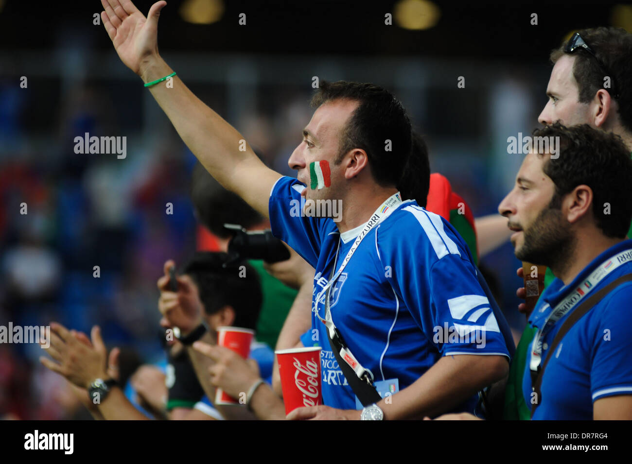 Atmosphere Italian and Irish fans attending the European Championship ...