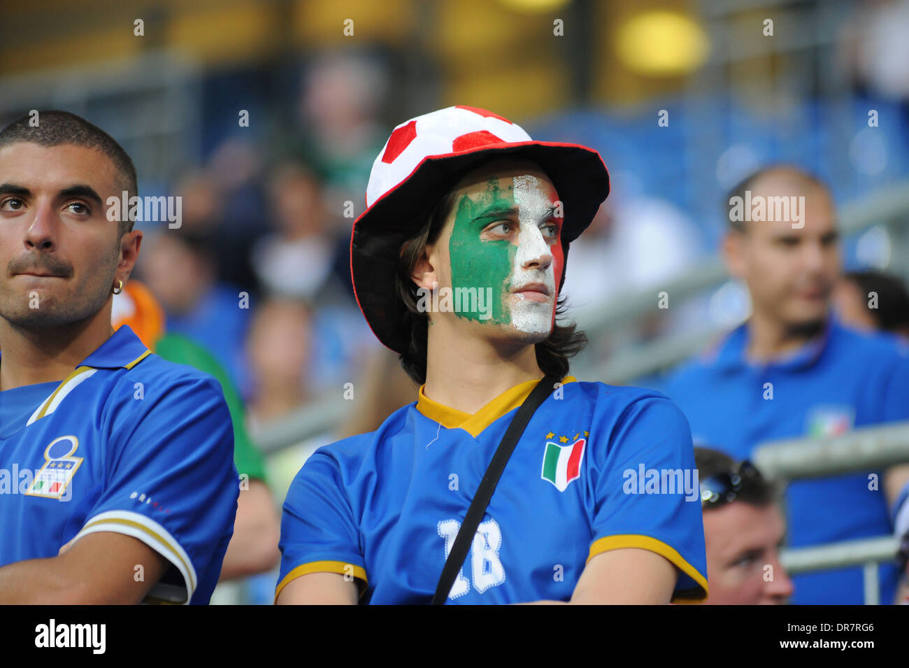 Atmosphere Italian and Irish fans attending the European Championship ...