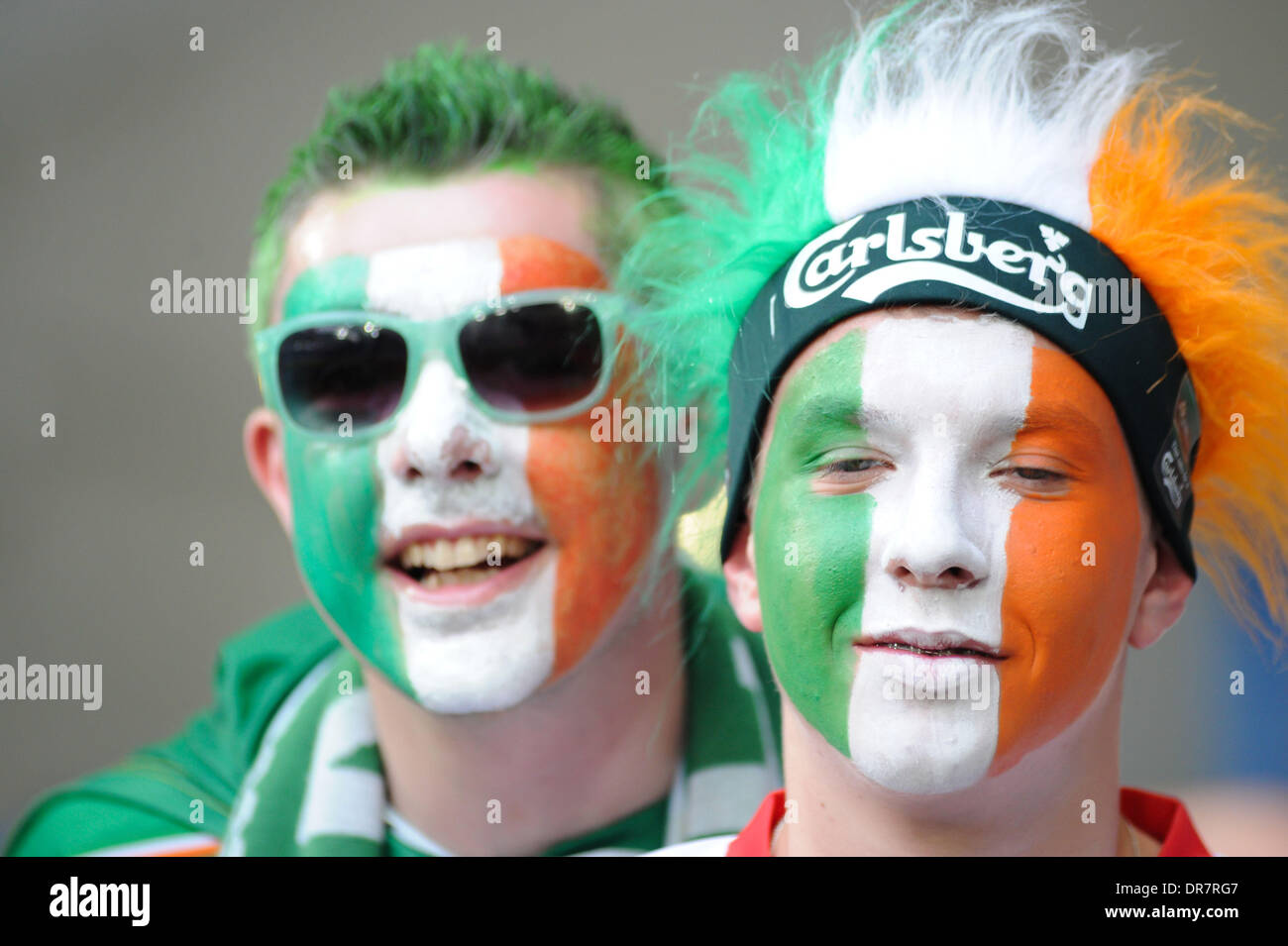 Atmosphere Italian and Irish fans attending the European Championship ...