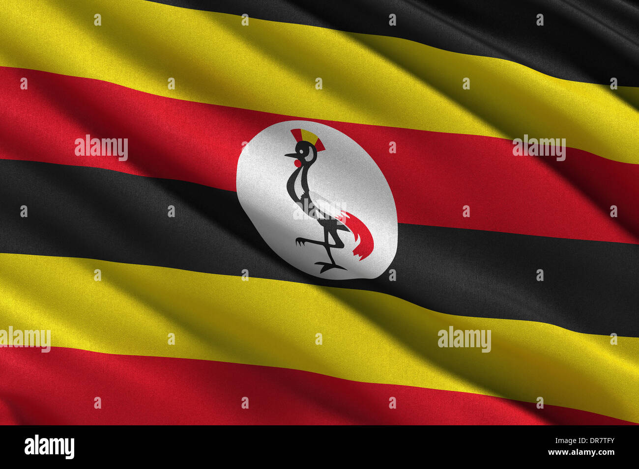 Flag of Uganda Stock Photo - Alamy
