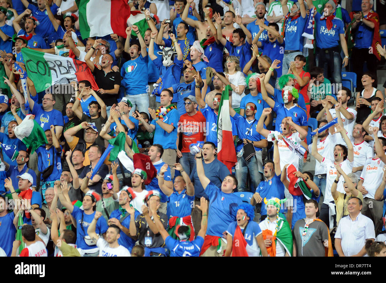 Italian Fans during the European Championship Group C game between ...