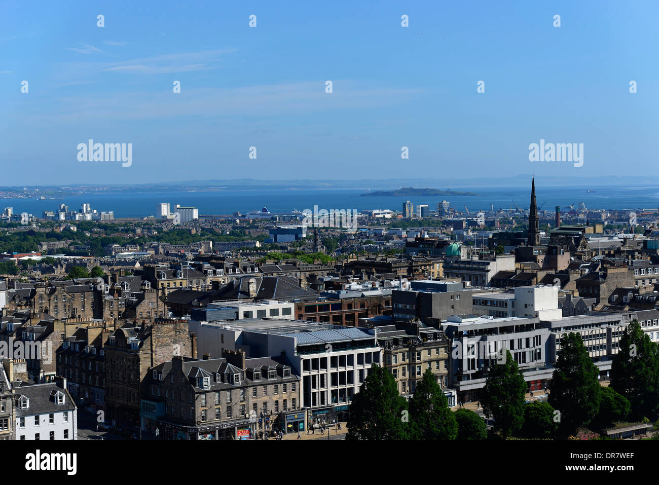 View over Edinburgh from Edinburgh Castle, Edinburgh, Scotland, United ...
