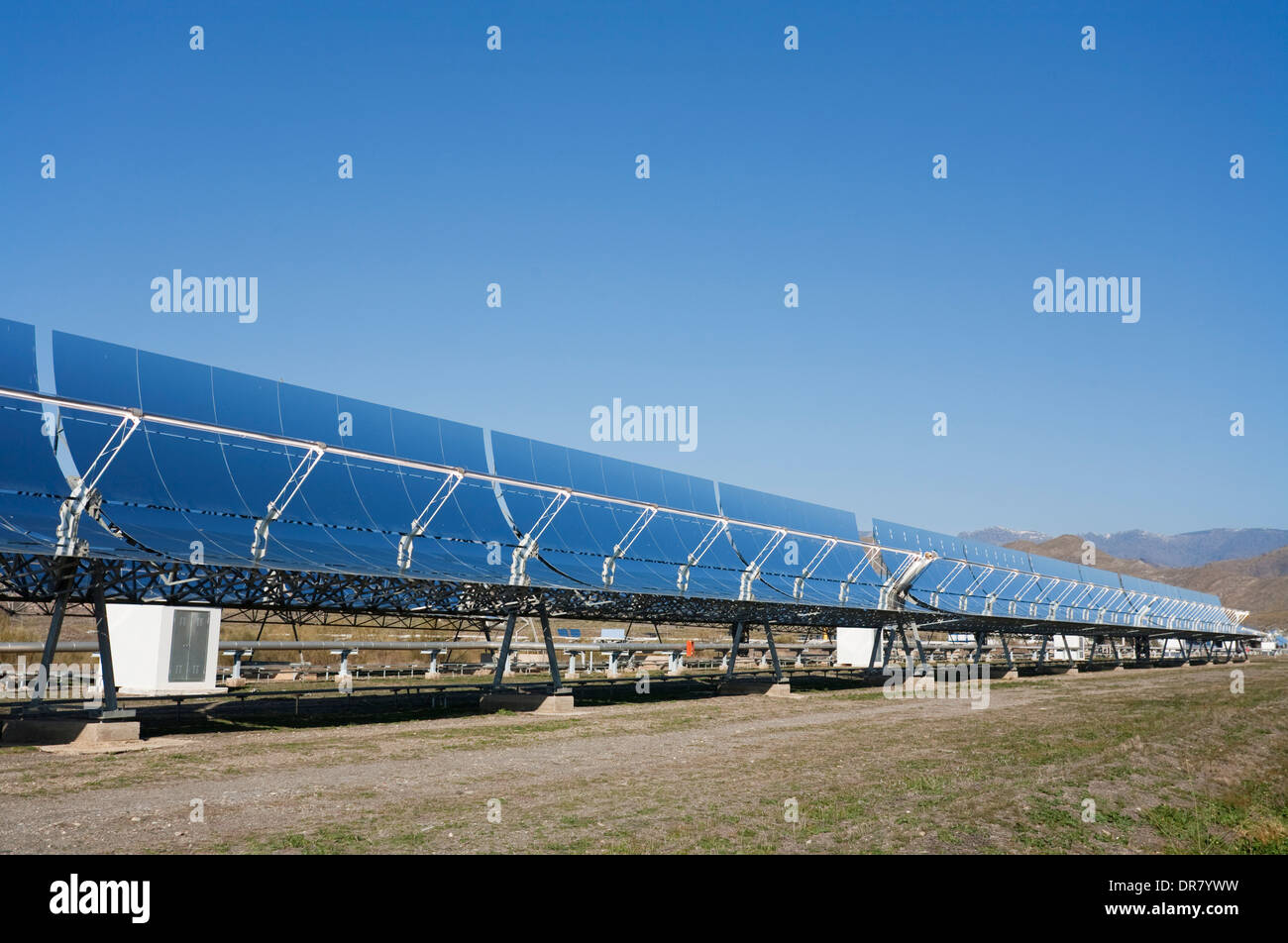 Cylindrical parabolic collectors, generating energy at a solar energy ...