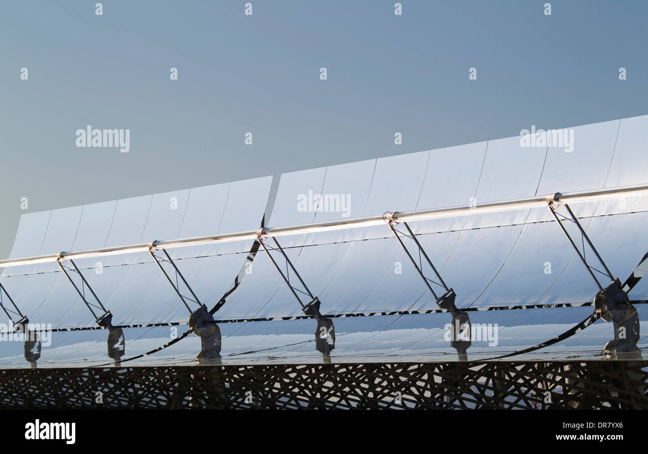 Cylindrical parabolic collectors, generating energy at a solar energy ...