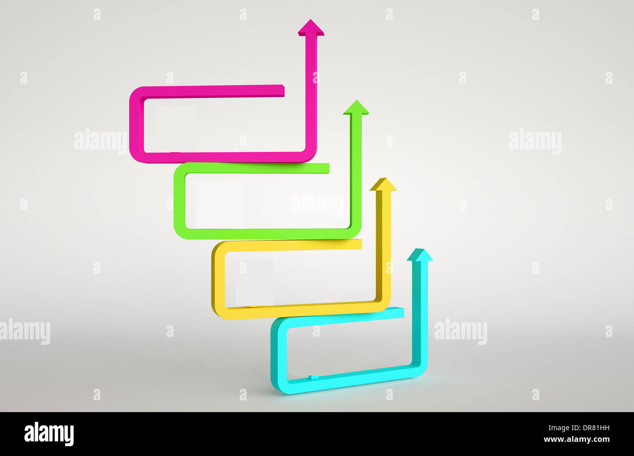 colorful arrows heading upward Stock Photo - Alamy