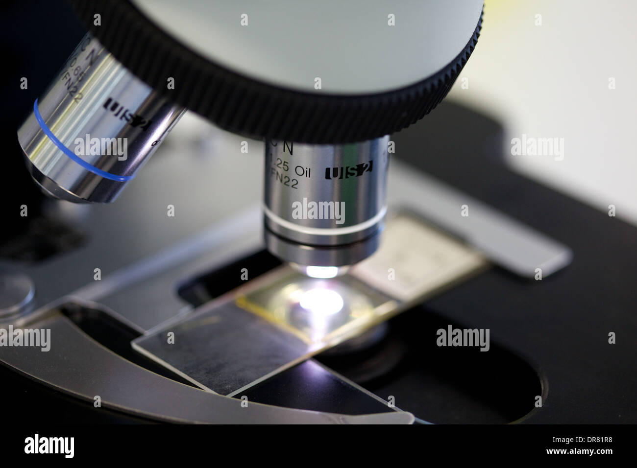 microscope in laboratory Stock Photo - Alamy