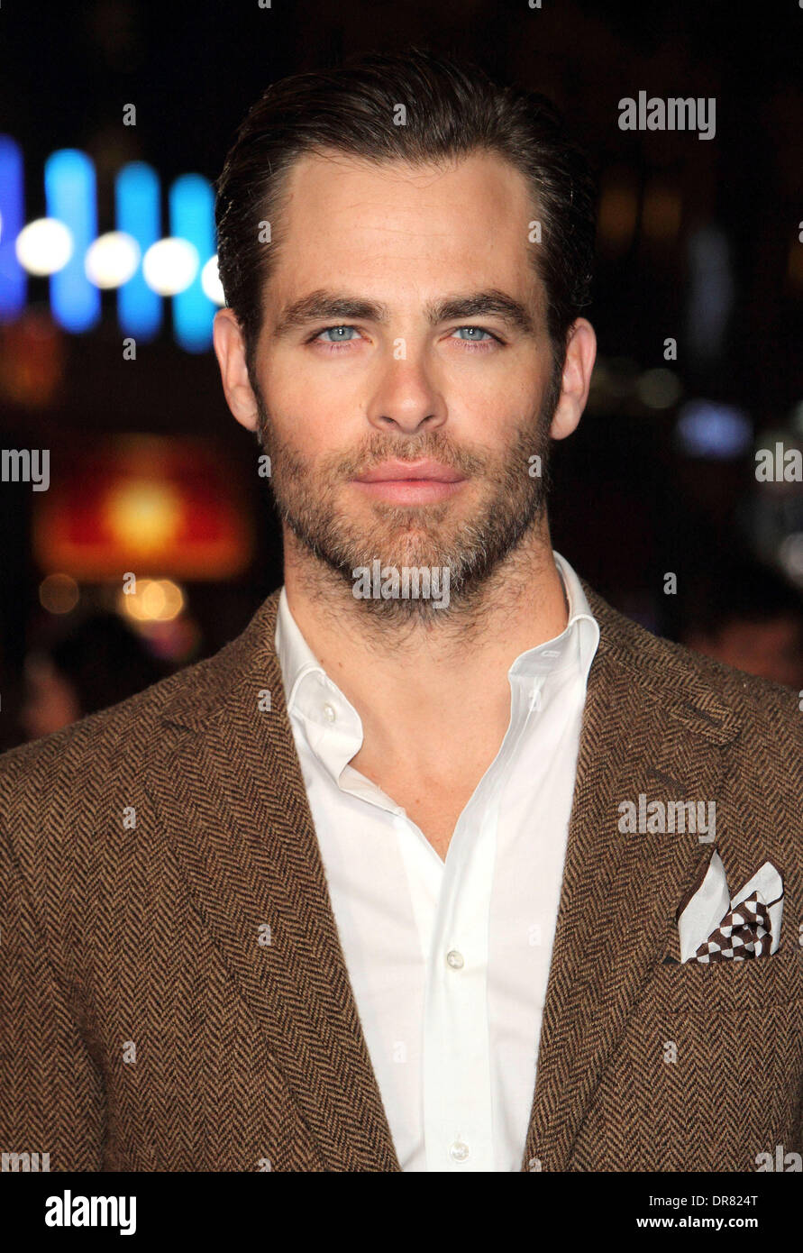 London, UK. 20th January 2014. Chris Pine at the UK Premiere of 'Jack ...
