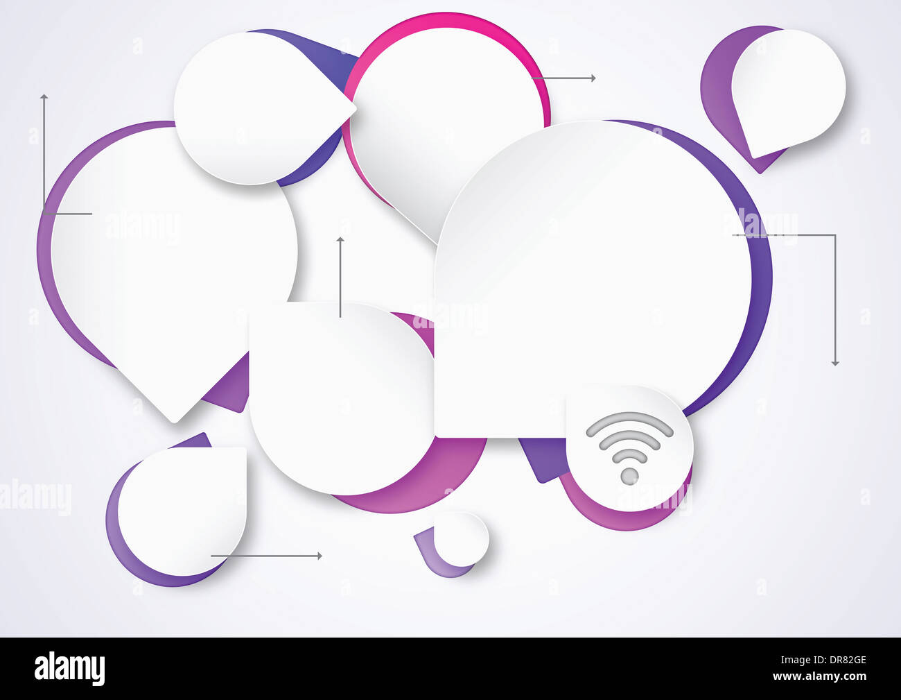 illustration memo template in shape of pinpoint Stock Photo - Alamy