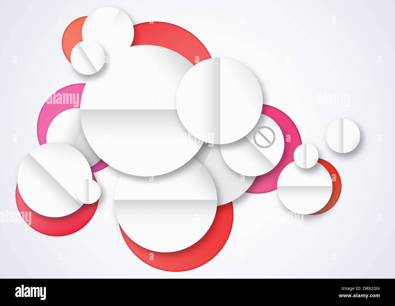 illustration memo template in round shapes Stock Photo - Alamy