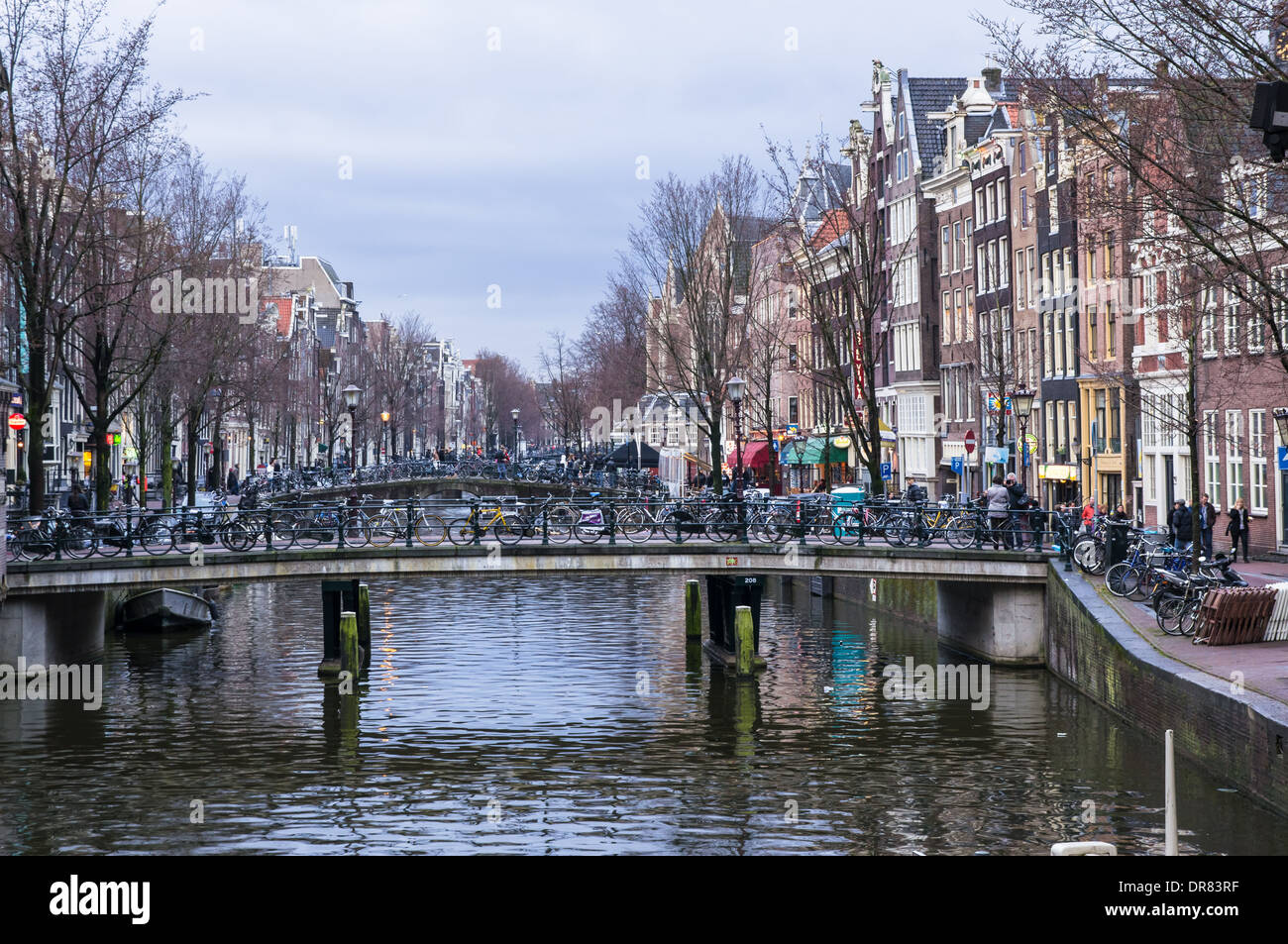 The historic canal district of Amsterdam in spring, Netherlands Stock ...