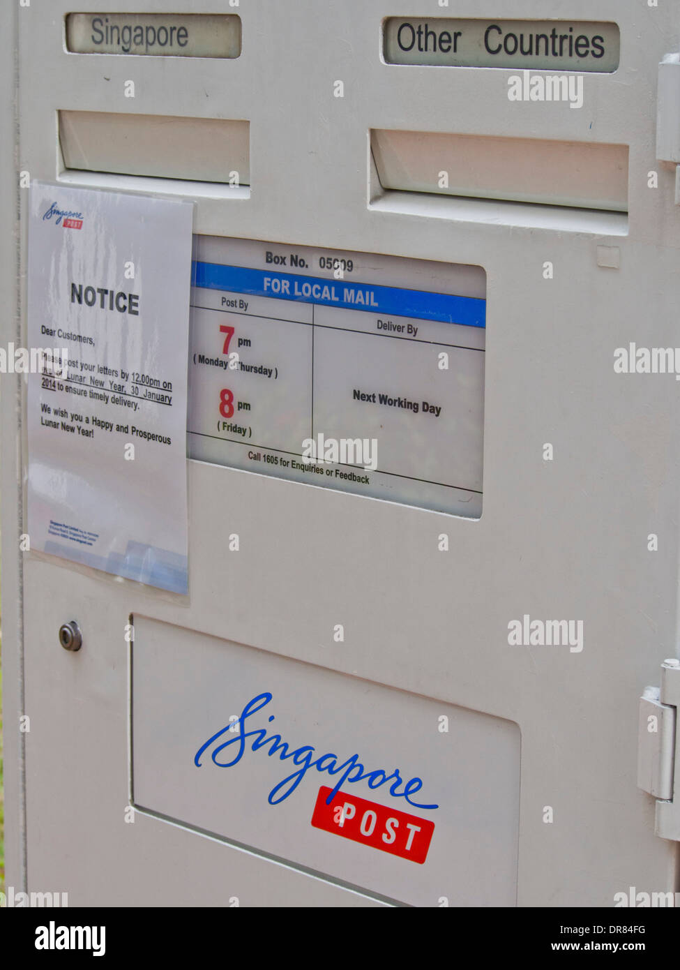 Post Office Box In Chinatown Singapore Stock Photo 65947380 Alamy