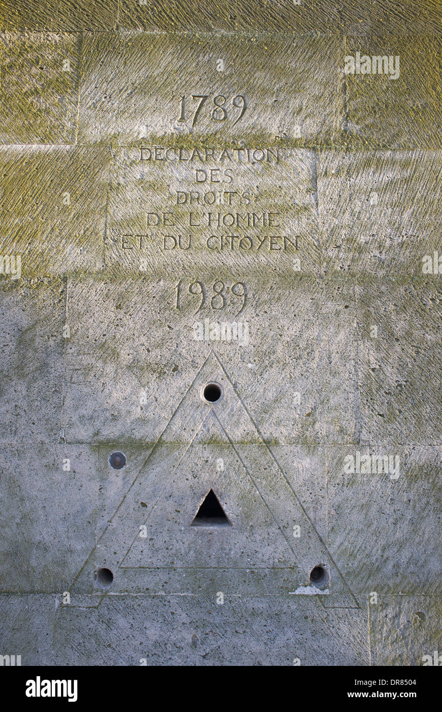 A monument for the 200th anniversary of the declaration of human rights ...