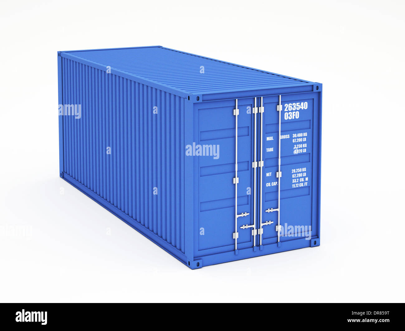 3d image of blue container Stock Photo - Alamy