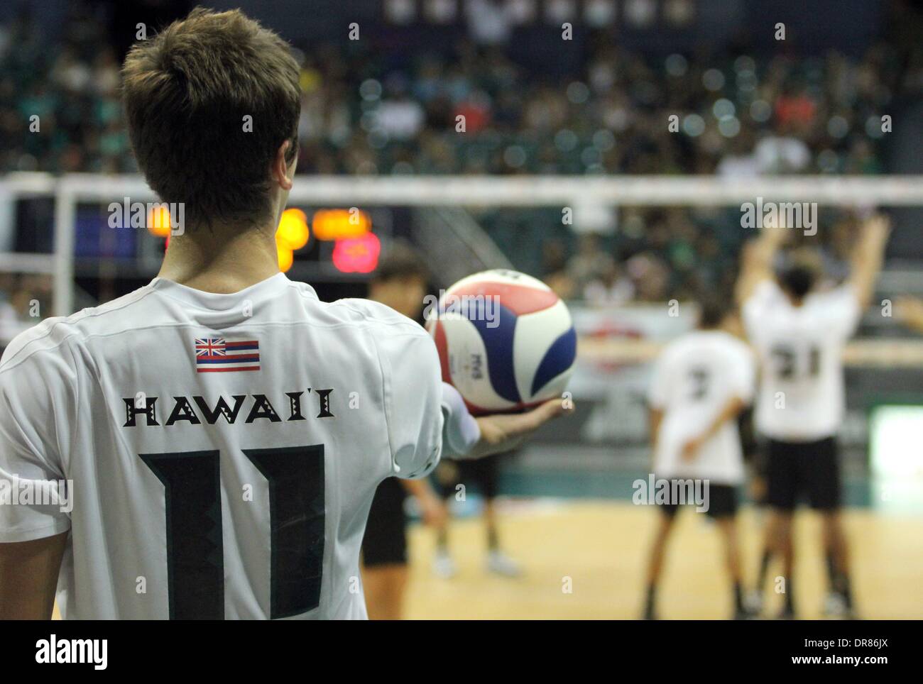 Hawaii rainbow warriors volleyball hi-res stock photography and images ...