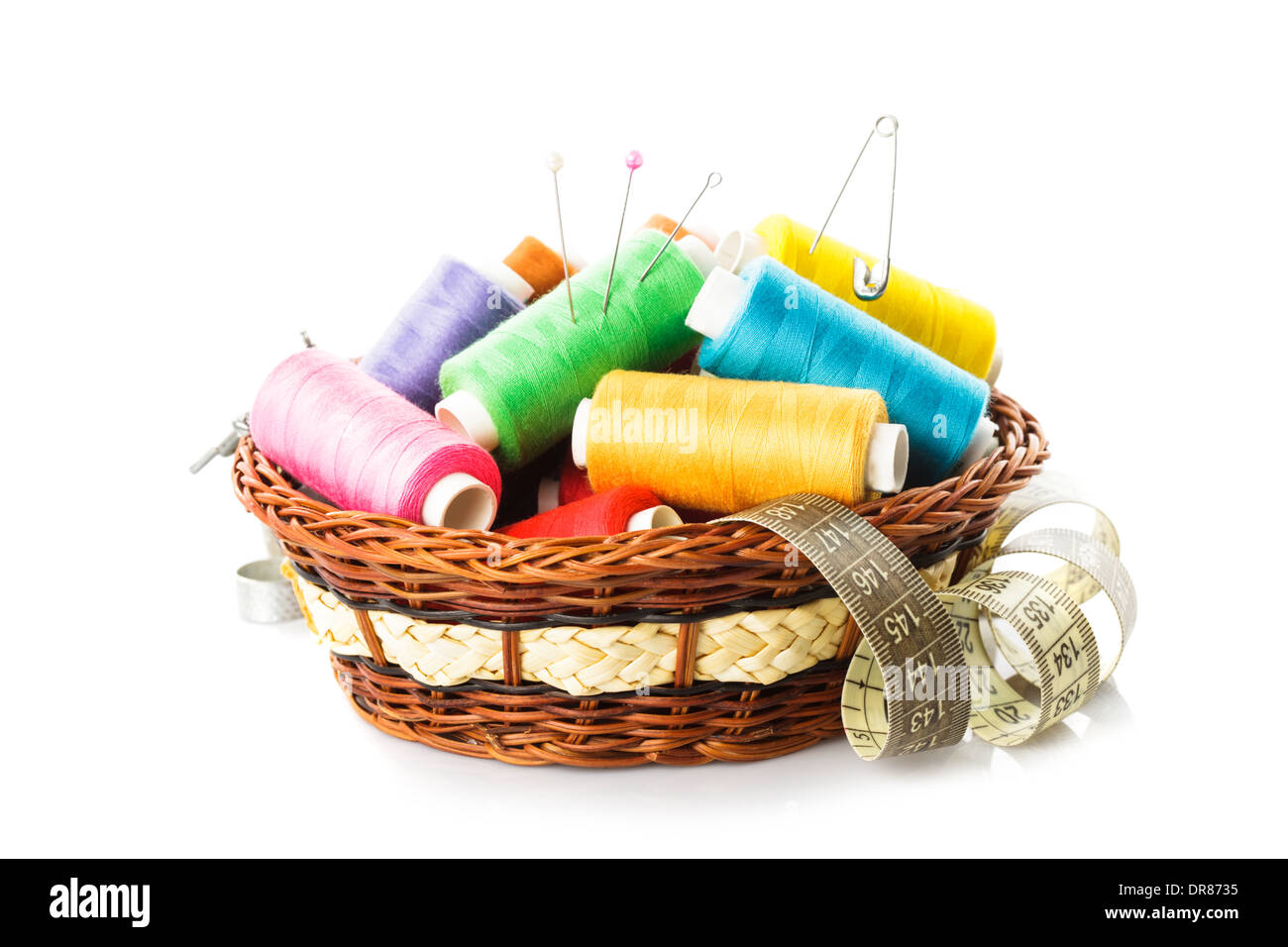 Sewing basket Cut Out Stock Images & Pictures - Alamy