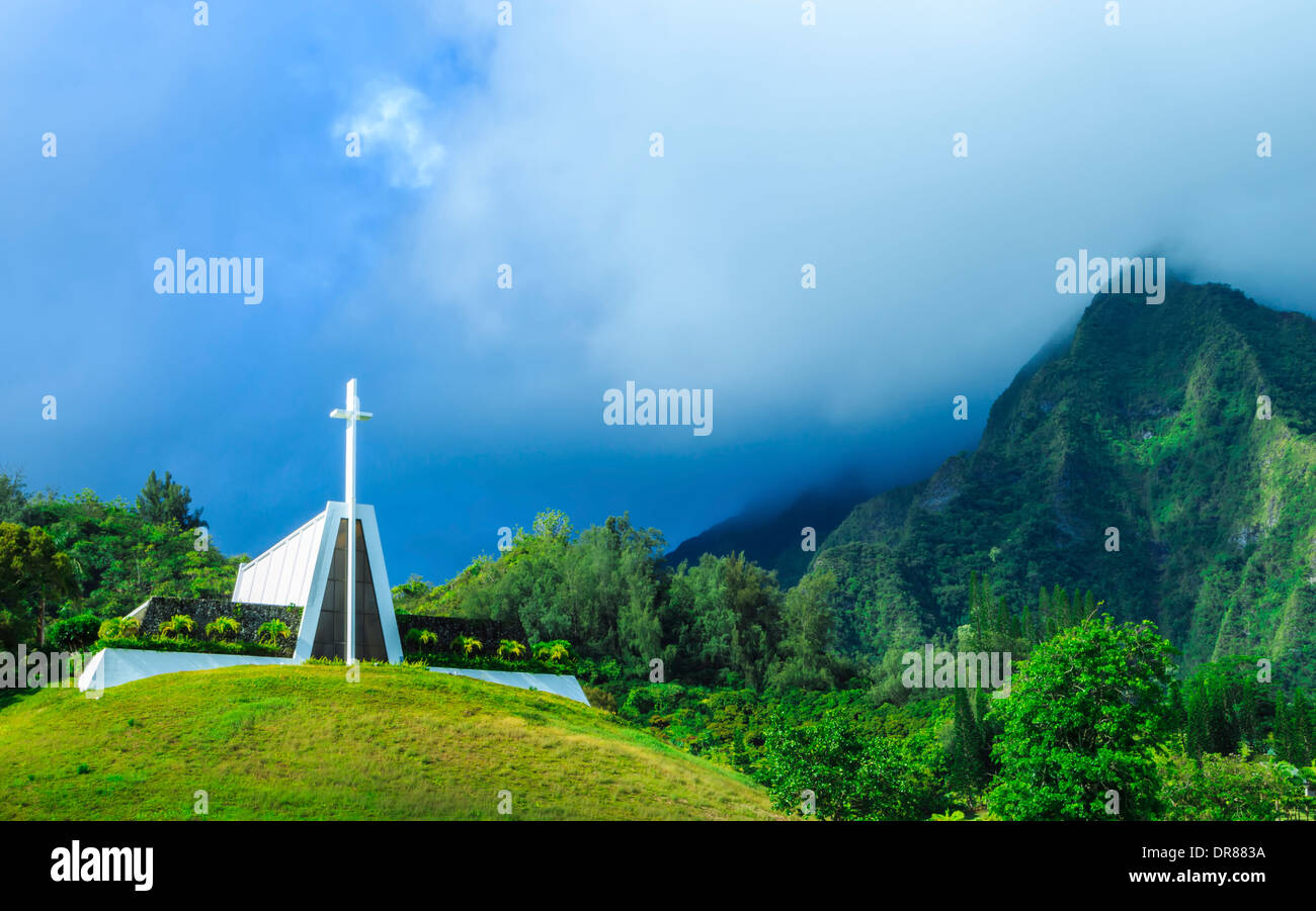 A burial temple on a hill in the Valley Of The Temples at the foot of ...