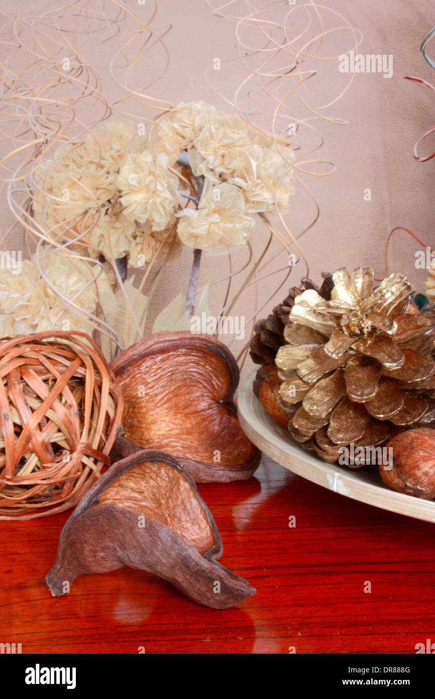 An image showing still life pine cones and shapes Stock Photo - Alamy