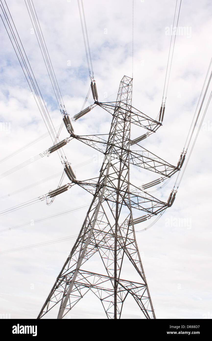 An image of an electrical pylon showing the connectors Stock Photo - Alamy