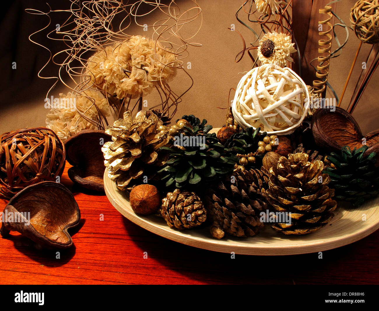 An image showing still life pine cones and shapes Stock Photo - Alamy