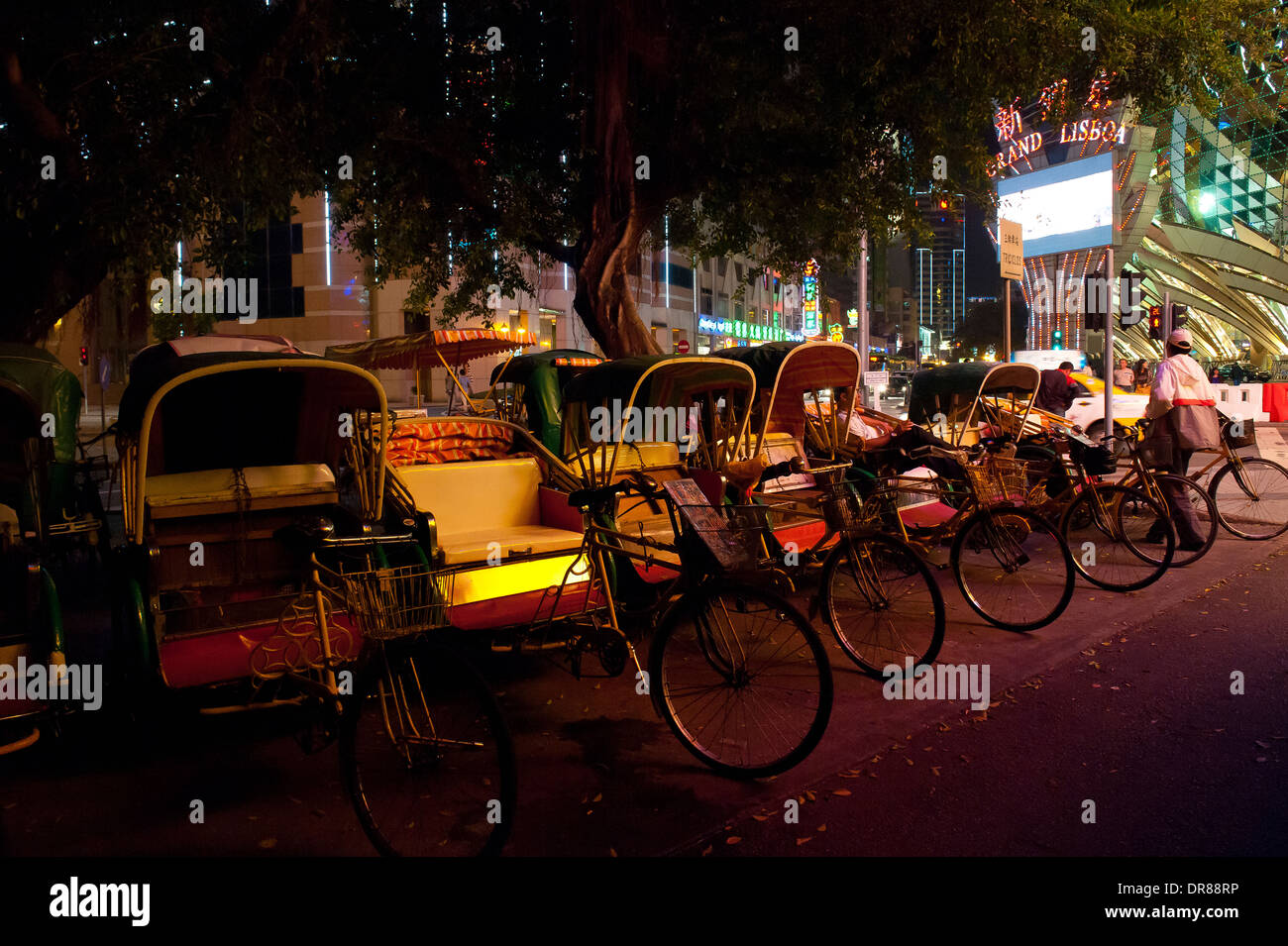 A line of Cycle Rickshaws, Macau, China Stock Photo - Alamy