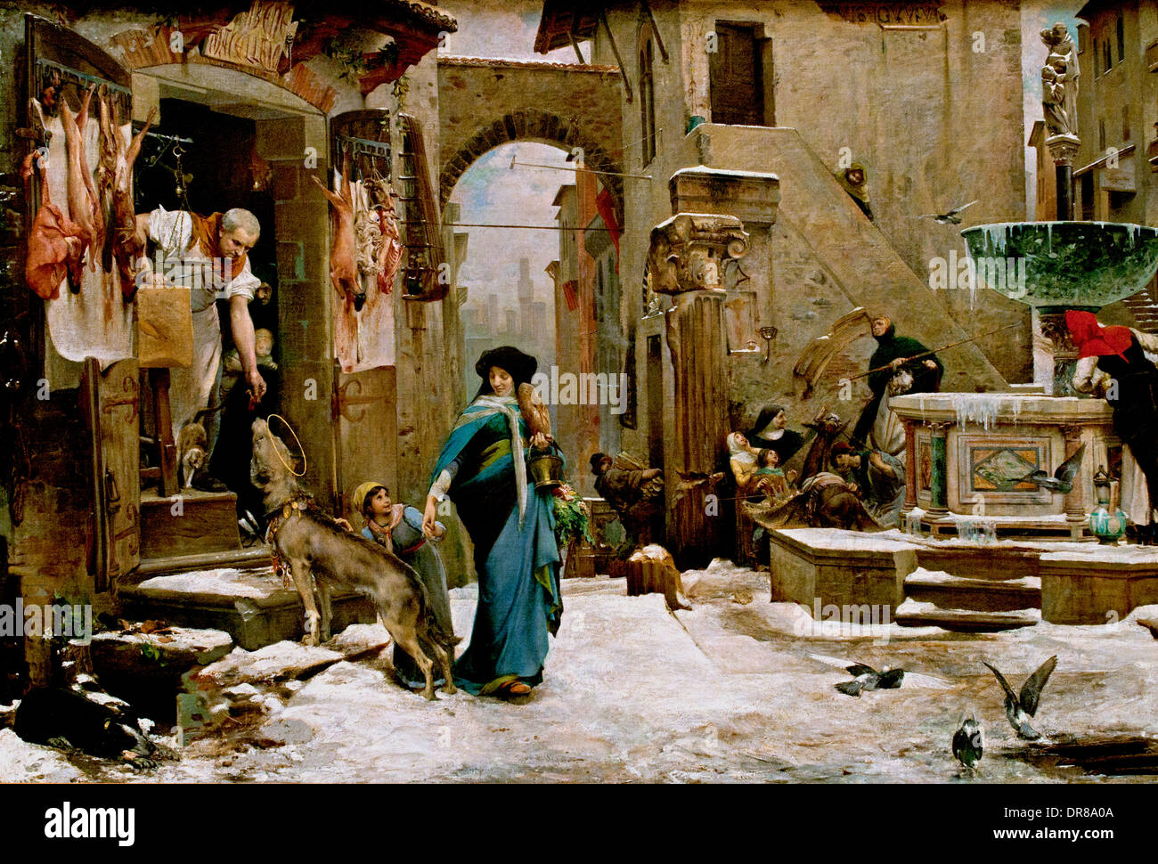The Wolf of Agubbio 1878 (MIRACLE SAINT Francis of Assisi on the place ...