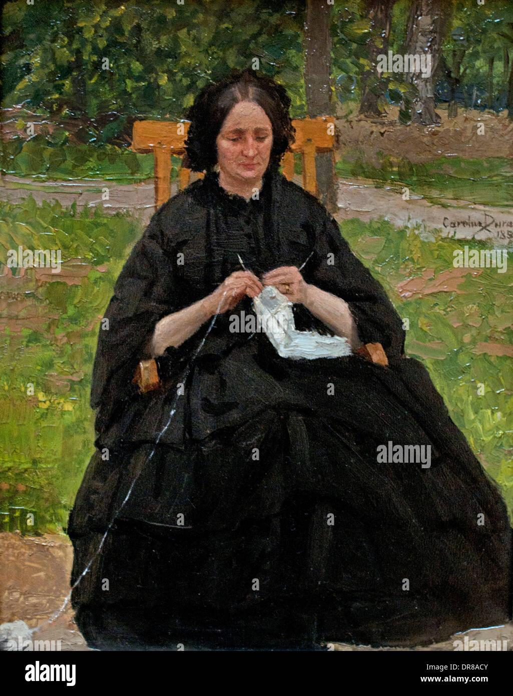 he Woman in Black 1859 Carolus Duran France French 1837-1917 Stock ...