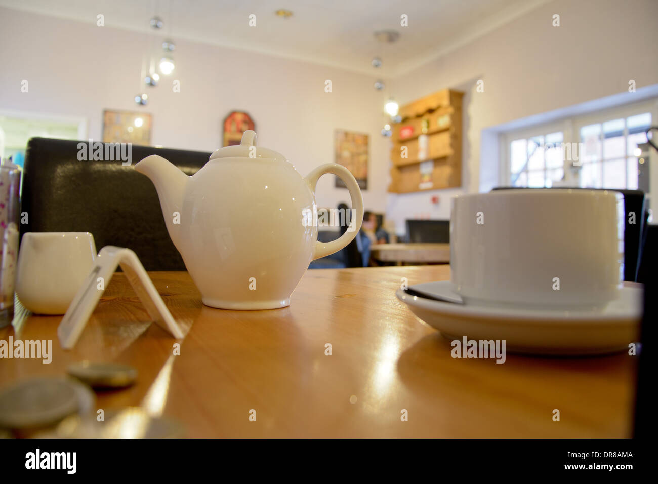View inside traditional English tea rooms Stock Photo - Alamy