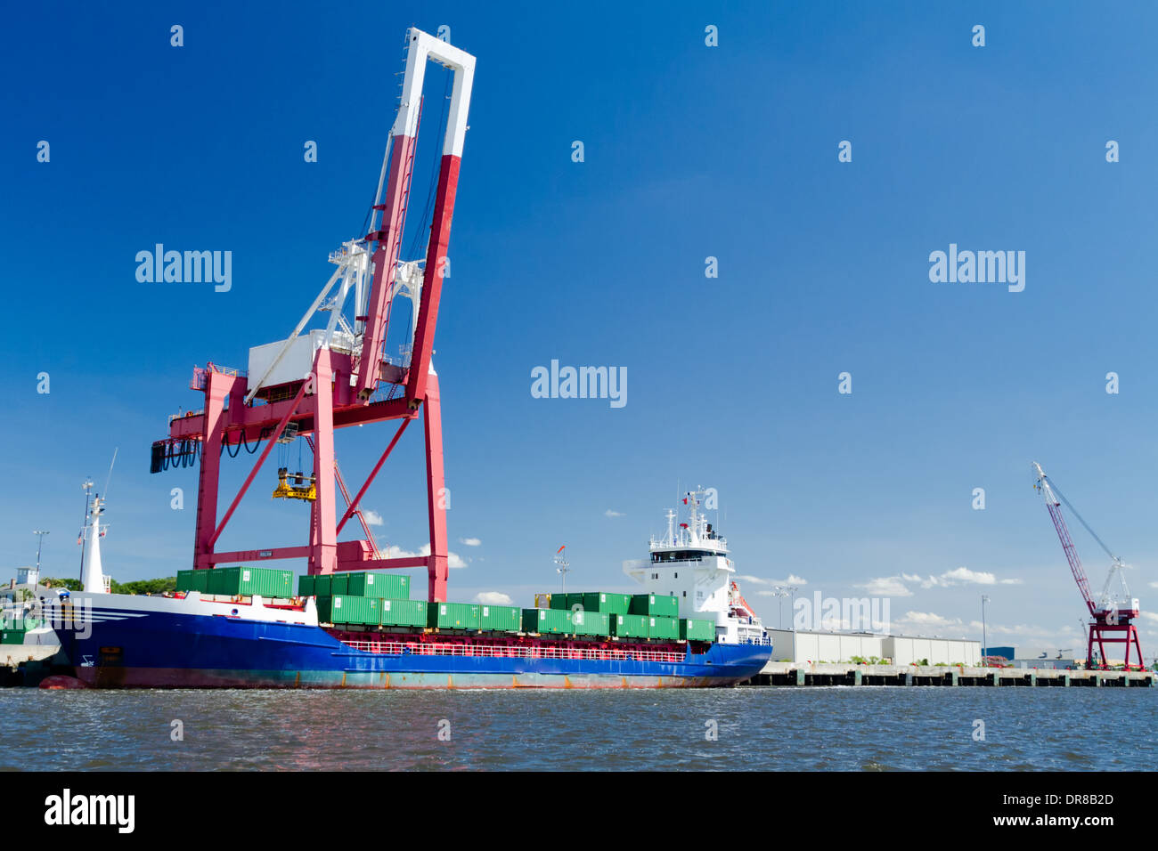 Small container ship hi-res stock photography and images - Alamy