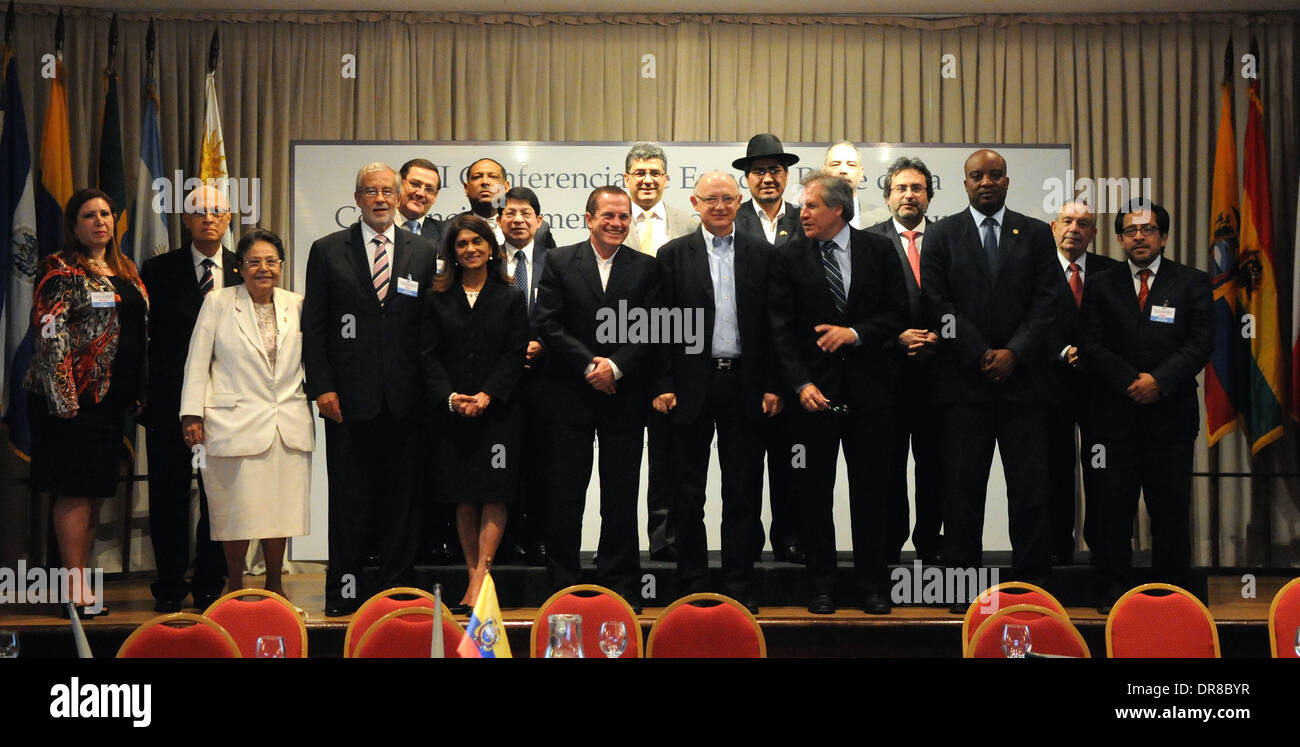 Montevideo, Uruguay. 21st Jan, 2014. Delegates pose for a group photo ...