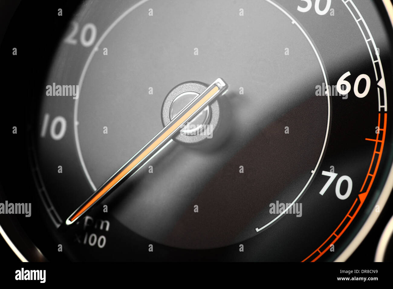 Detail of a tachometer in a car Stock Photo - Alamy
