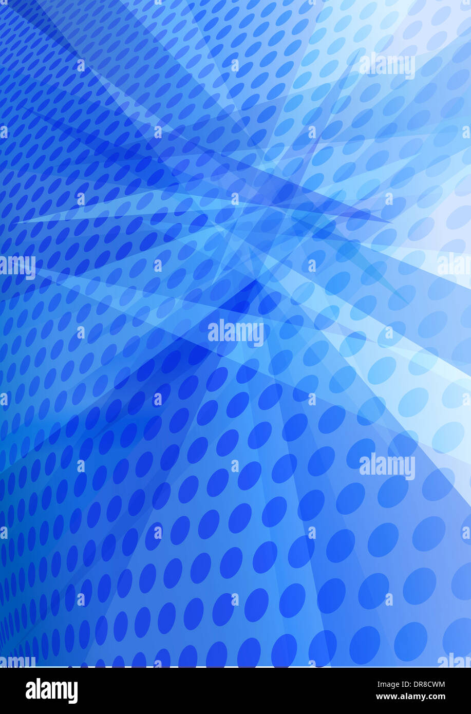 Blue Background with layered circles and interposing angles creating an ...