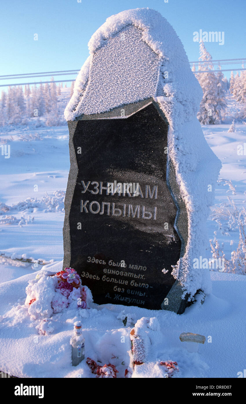 Monument on Kolyma Highway, Northeastern Siberia, to honour the Gulag ...