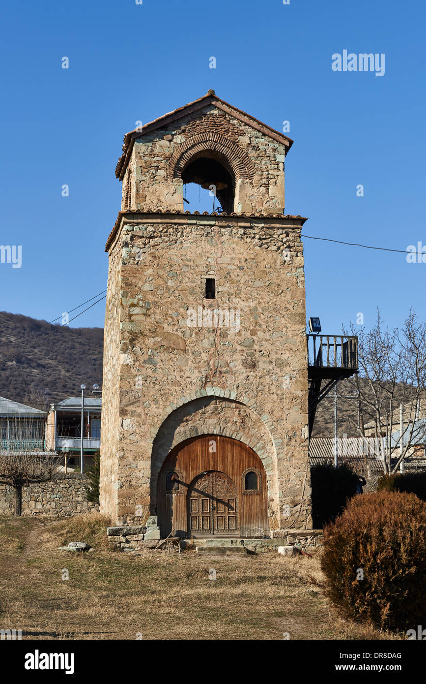bell tower of Georgian Orthodox basilica Bolnisi Sioni Cathedral ...