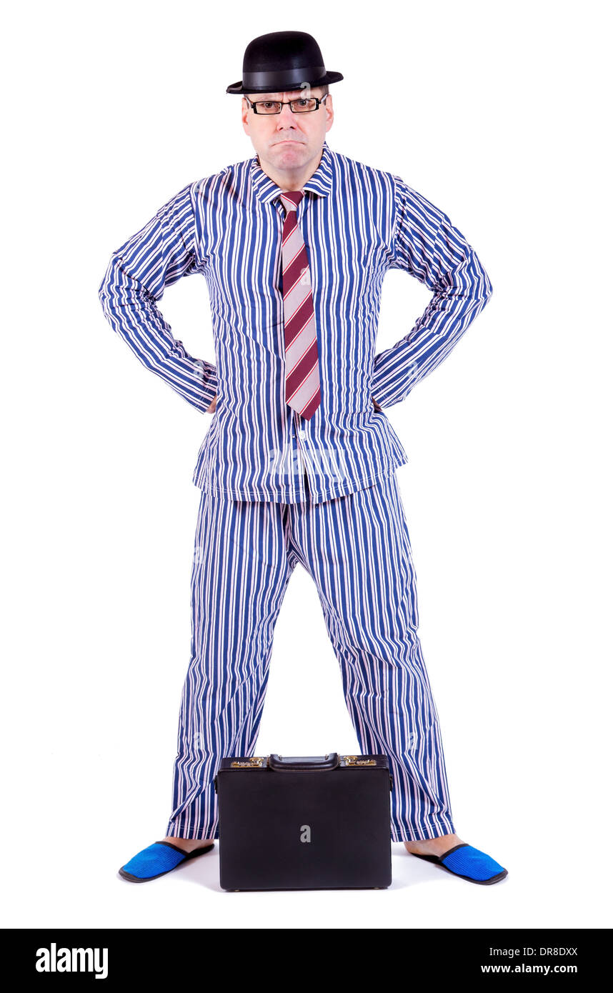 Businessman work in pajamas hi-res stock photography and images - Alamy