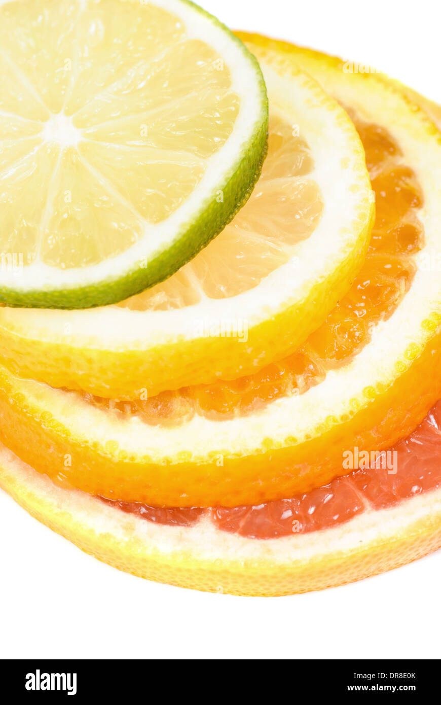Citrus figure from slices of orange, lemon, lime and grapefruit Stock ...