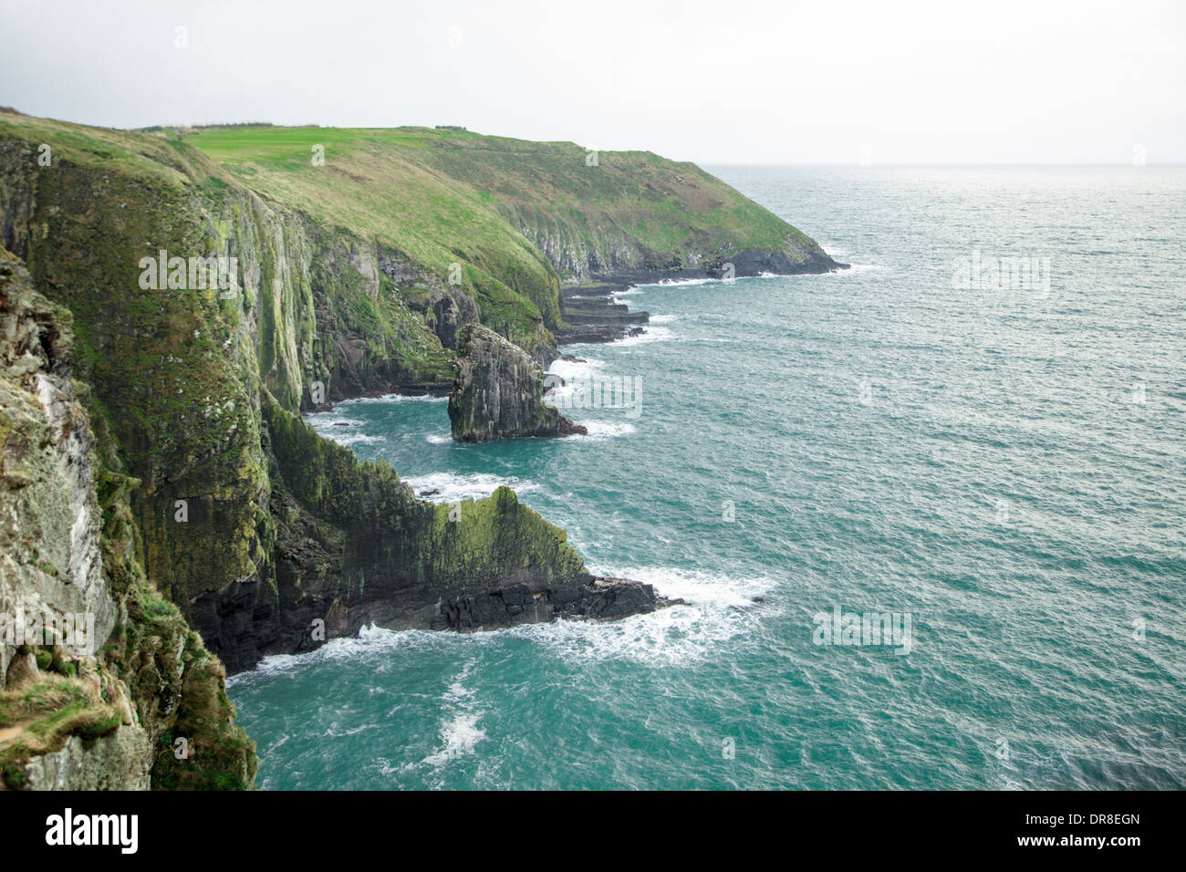 Irish landscape. Coastline atlantic ocean rocky coast scenery. County ...