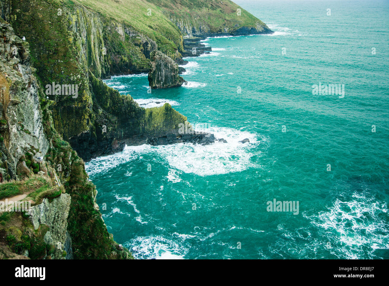 Irish landscape. Coastline atlantic ocean rocky coast scenery. County ...