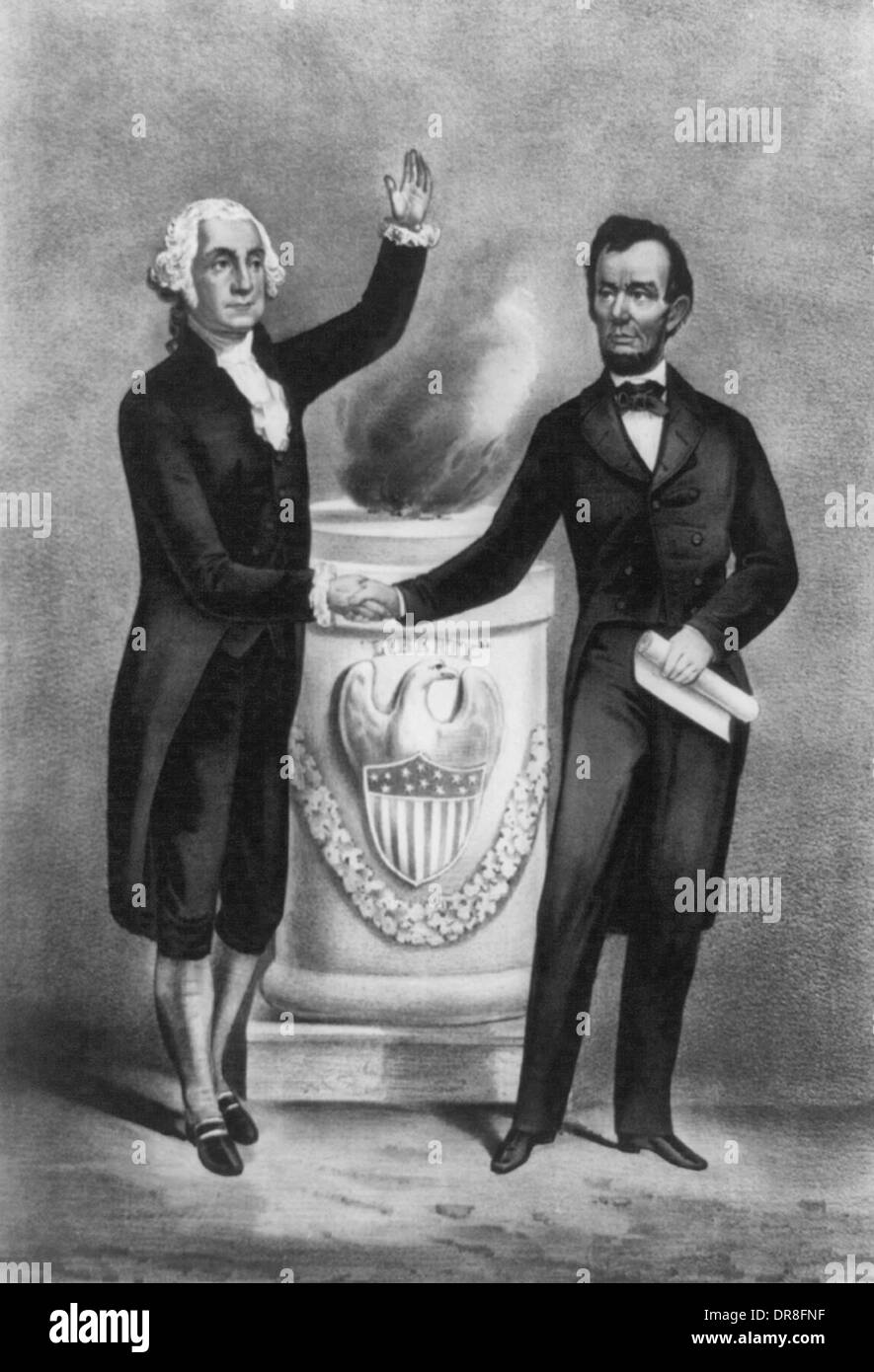 Lincoln and washington presidents hi-res stock photography and images ...